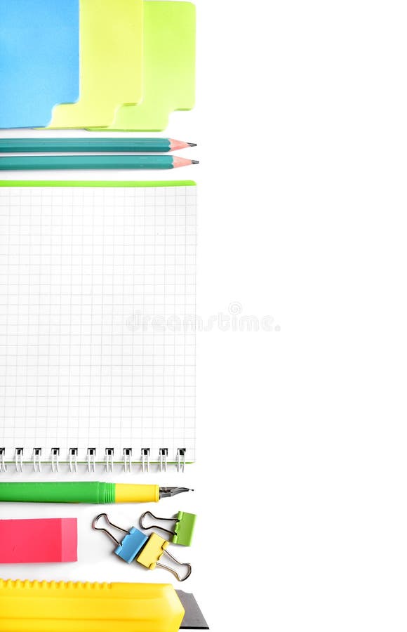 School office still-life. stock photo. Image of ruler - 82777692