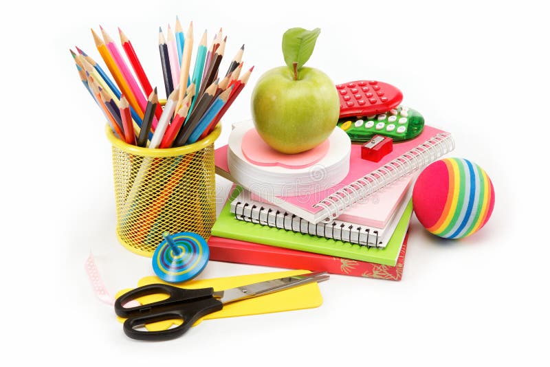 School and Office Supplies. Back To School. Stock Image - Image of ...
