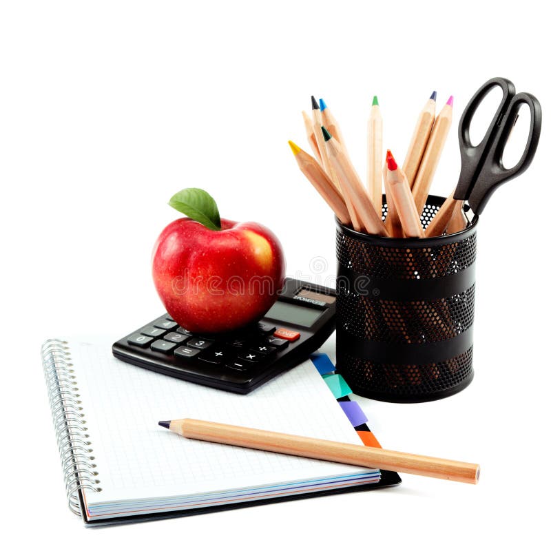 School and Office Supplies. Back To School. Stock Image - Image of ...
