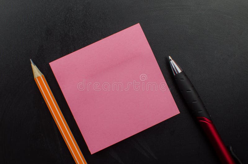 School Office Supplies Including Board. Copy Space for Text Stock Image ...