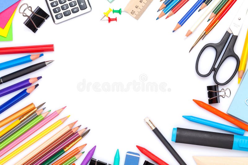 School and office supplies stock photo. Image of equipment - 50005546