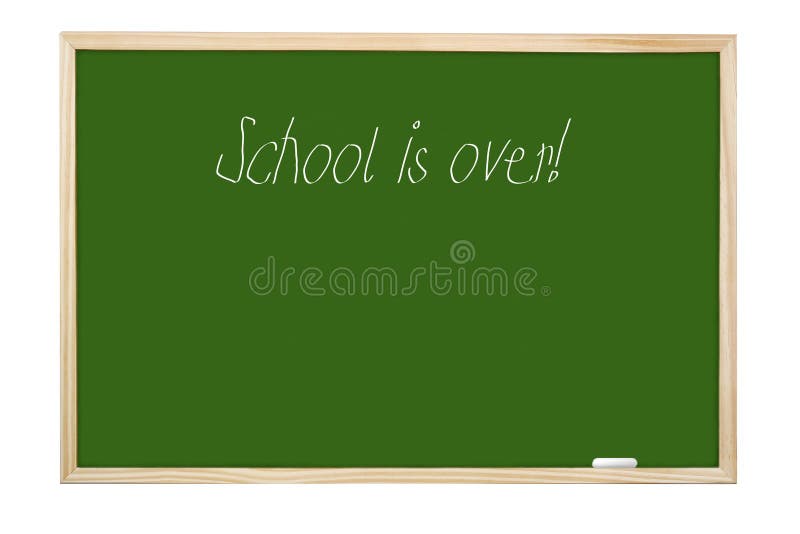 School is over stock photo. Image of letters, frame, board - 4955394