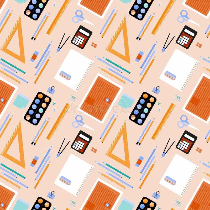 School Pattern. Education Background Back To School Stock Vector ...