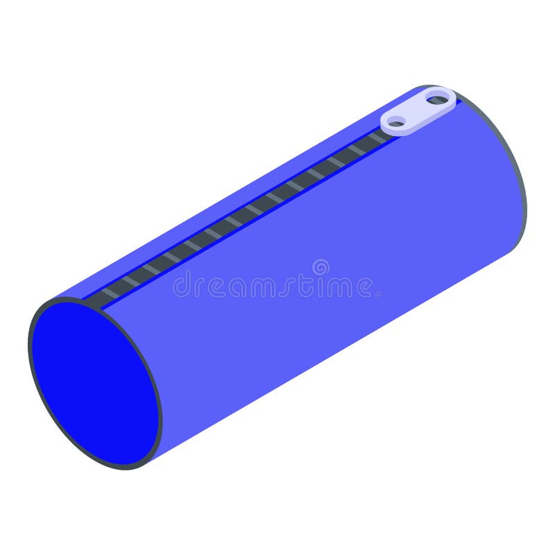 School Pencil Case Icon, Isometric Style Stock Vector - Illustration of ...