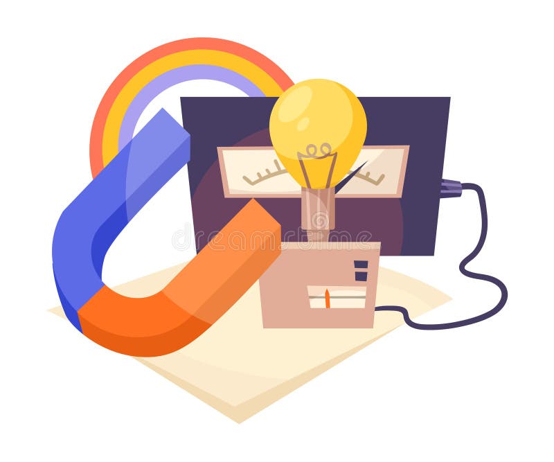 School Physics Subject Composition with Education Object Vector Illustration Stock Vector ...