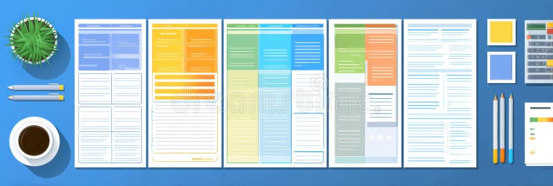 Clean daily School Planner Layout Infographic Offering Editable ...