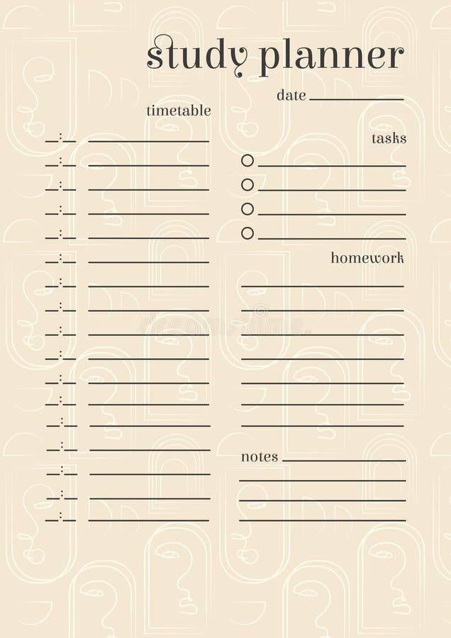 School Notebook Cover Template Minimalist Abstract Design. Print for ...