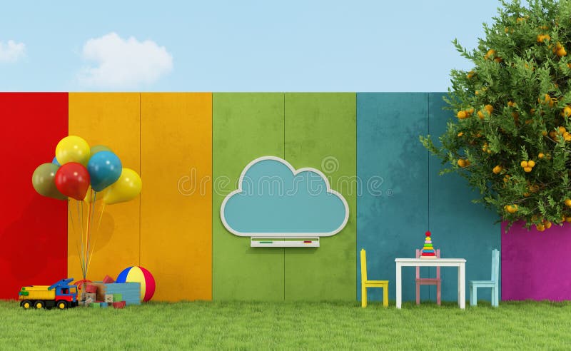The playroom 3d render stock illustration. Illustration of elegance ...