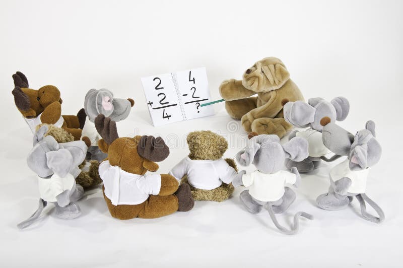 School plushies stock photo. Image of four, number, learn - 16594236