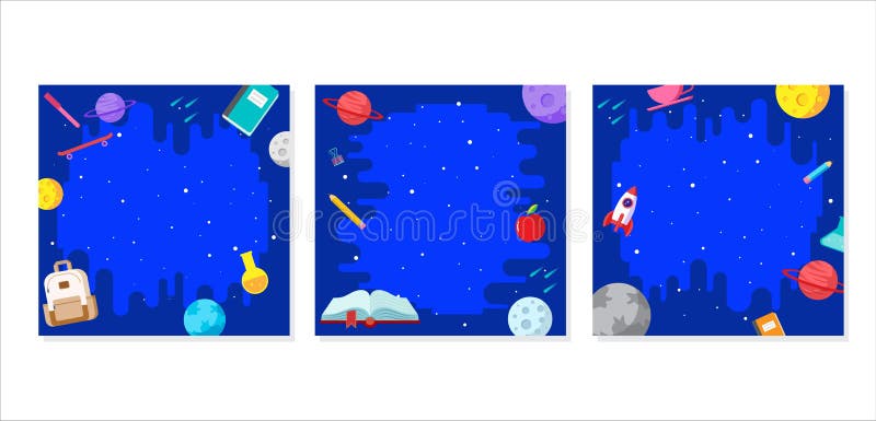 School Profile Frame, Back To School, Learning, Flat Design, Vector ...