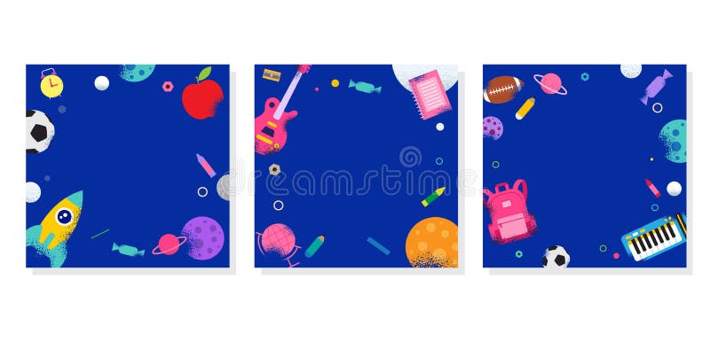 School Profile Frame, Back To School, Learning, Flat Design, Vector ...