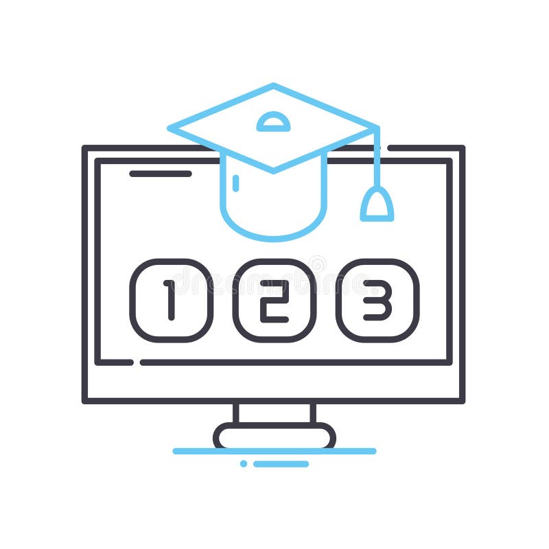 After School Programm Line Icon, Outline Symbol, Vector Illustration ...