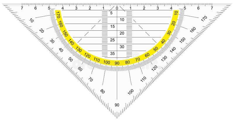 School protractor stock vector. Illustration of millimeter - 77764583