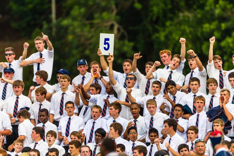 School Pupils Cheer Rugby Match Editorial Stock Image - Image of colors ...