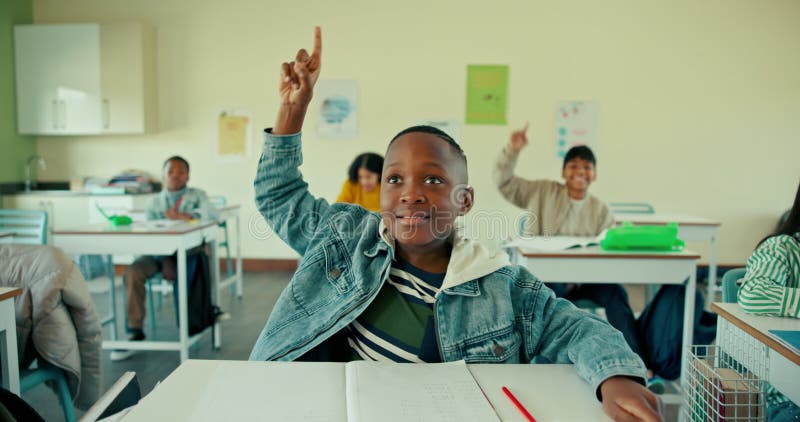 School, Questions and Classroom with Students with Ideas for Growth ...