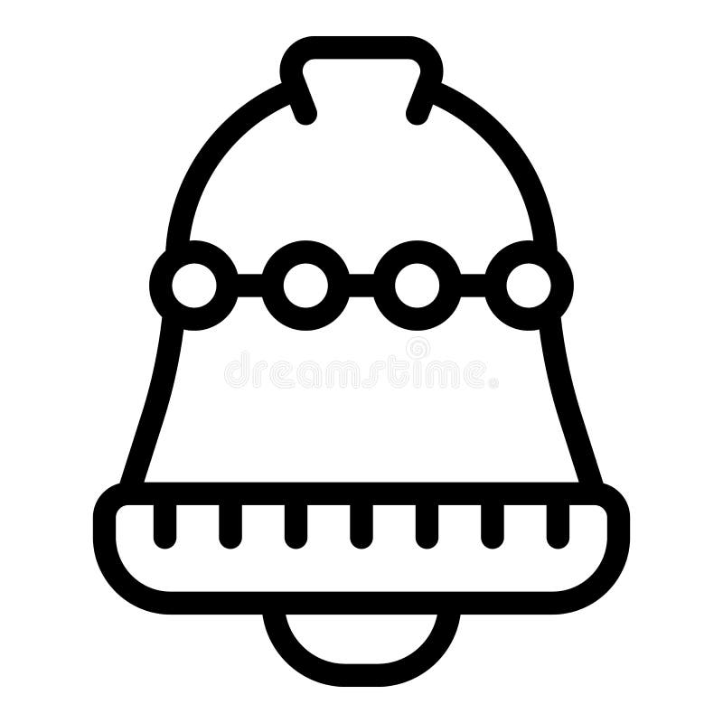 School Ring Bell Icon Outline Vector. Learn Children Stock Vector ...