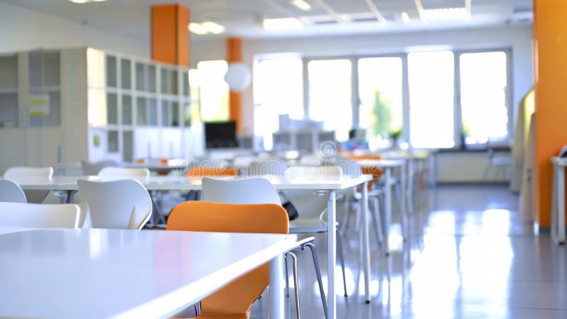A Modern School Building Featuring Solar Panels on Its Roof ...