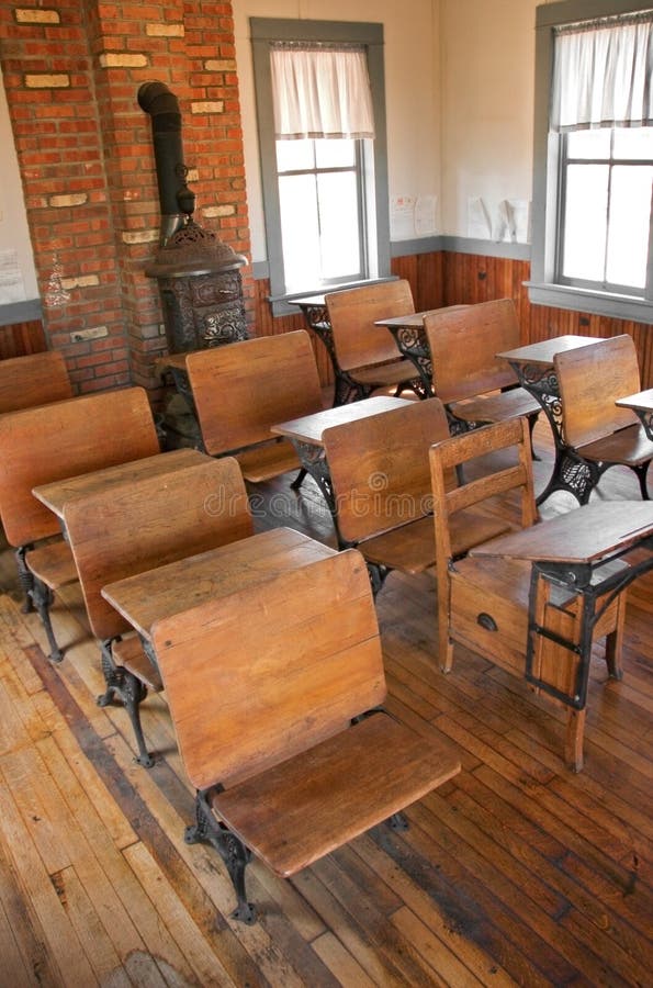 Vintage Country One Room School House. Stock Image - Image of room ...
