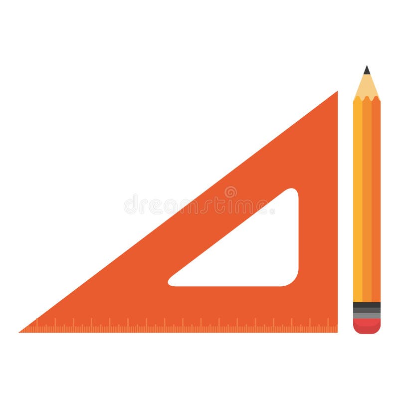 School rule with pencil stock illustration. Illustration of size ...