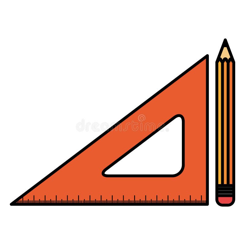 School rule with pencil stock illustration. Illustration of ruler ...