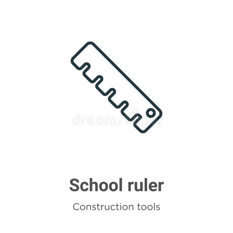 School Ruler Vector Icon On White Background. Flat Vector School Ruler ...