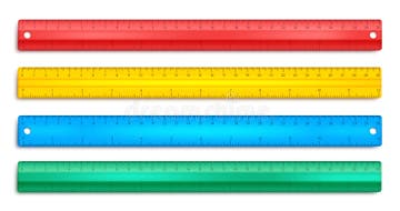 School Ruler Vector Set Design. Back To School Ruler Elements for Study ...