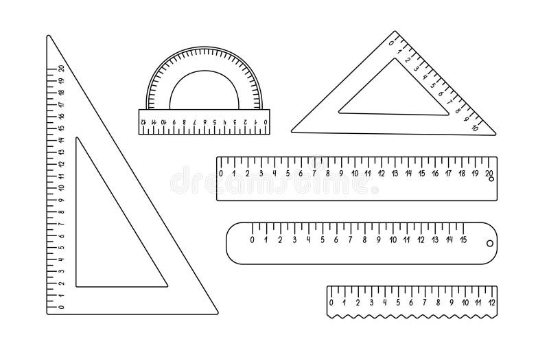 School Rulers Set, Triangular, Protractor Measuring Instrument for ...