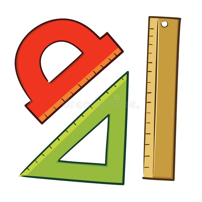 School Rulers stock vector. Illustration of triangle - 35588054