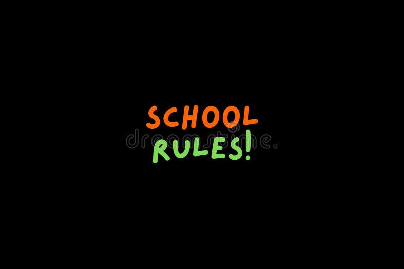 School rules stock illustration. Illustration of label - 351907495
