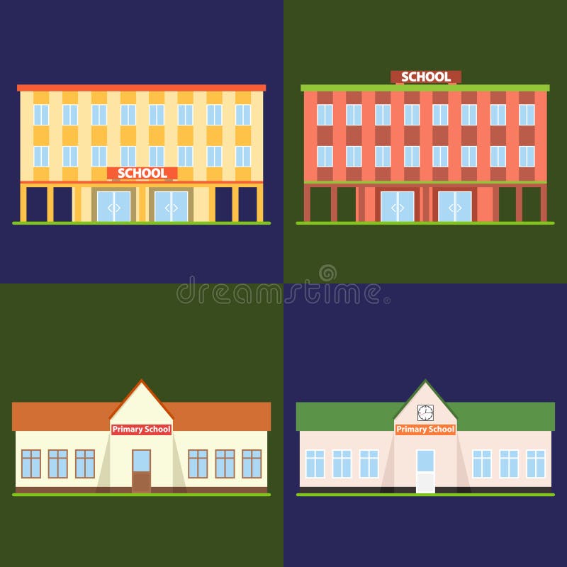 School, school building stock illustration. Illustration of background ...