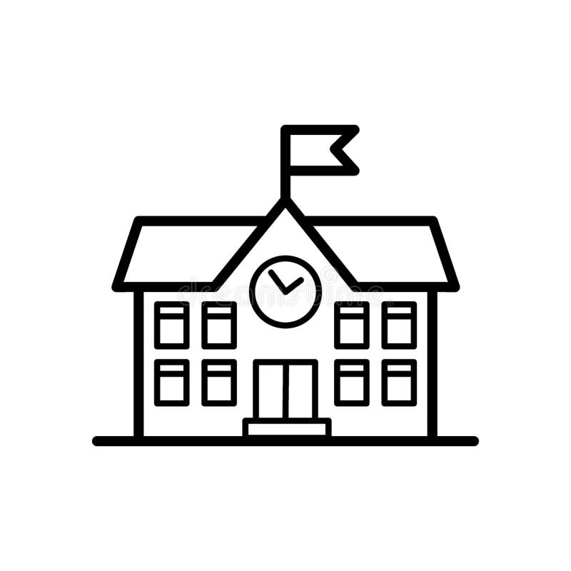 School, School Building - Vector Icon Stock Vector - Illustration of ...
