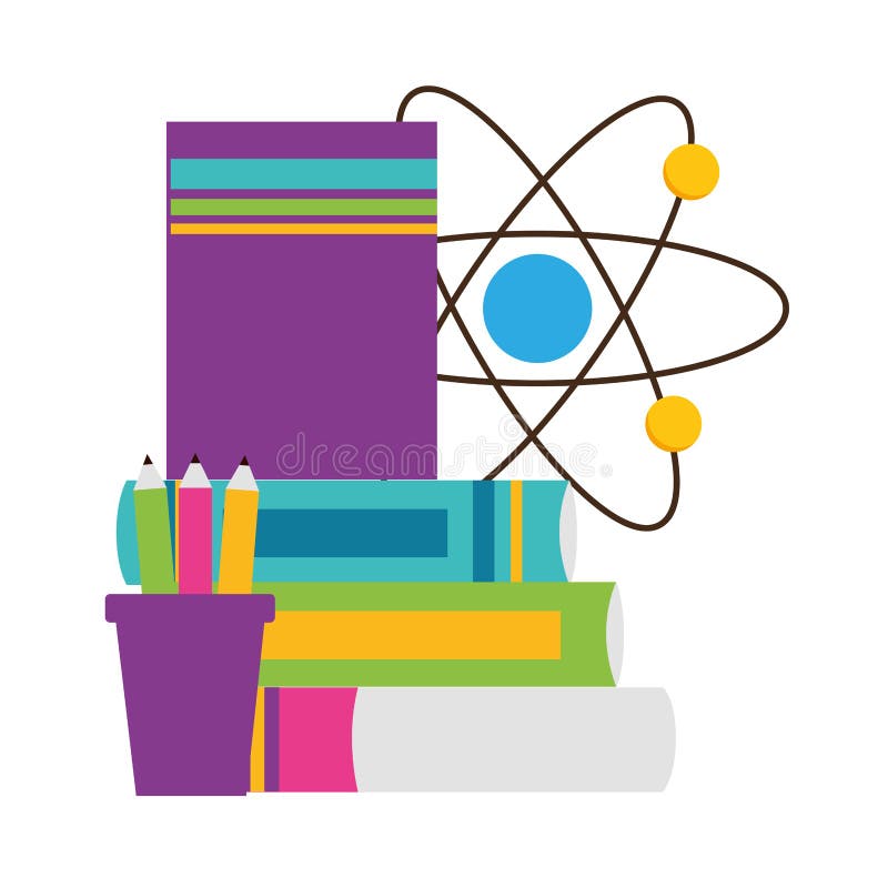 School Science Books Molecule Stock Vector - Illustration of math ...