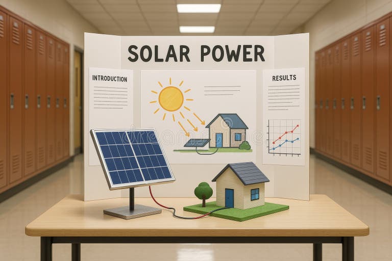 School Science Project about Solar Energy with Miniature House and ...