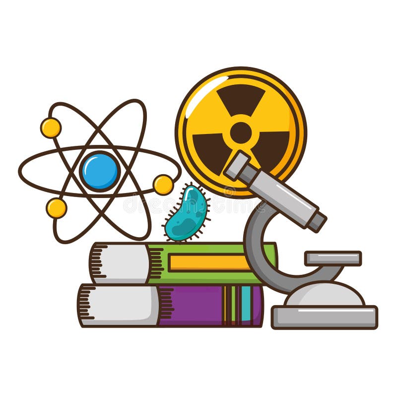 School Science Radiation Atom Books Stock Vector - Illustration of ...