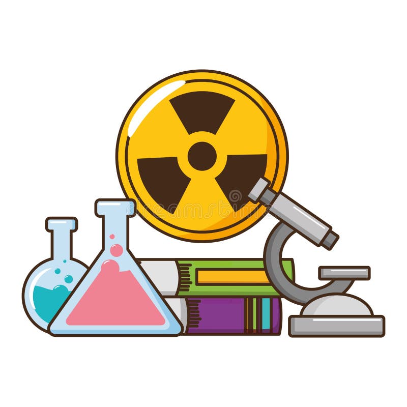 School Science Radiation Atom Books Stock Vector - Illustration of ...