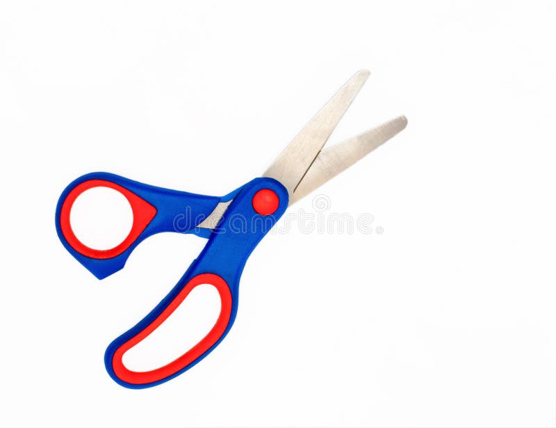 Red Scissors, open stock image. Image of scissors, metal - 4313021