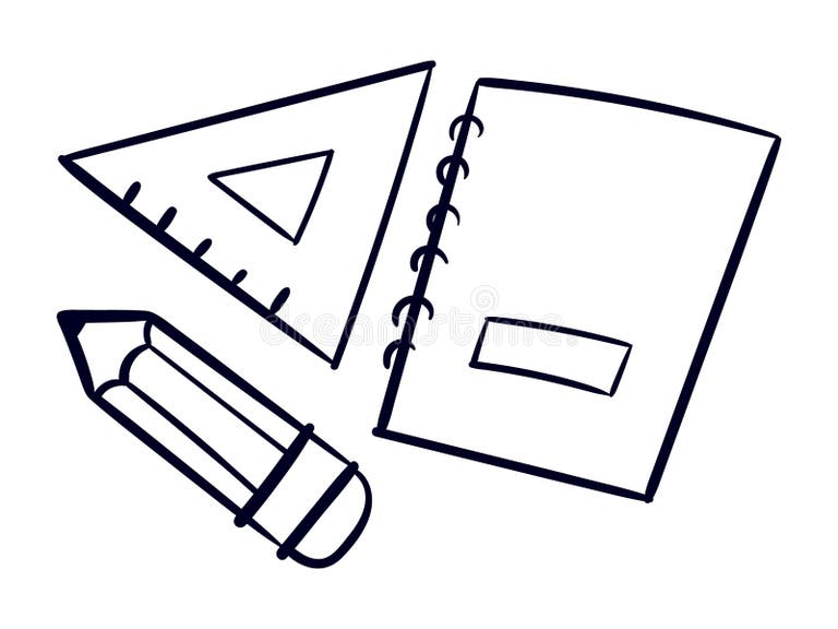 School Scribble. Hand Drawn School Scribbles Set Vector Scribble Pen ...