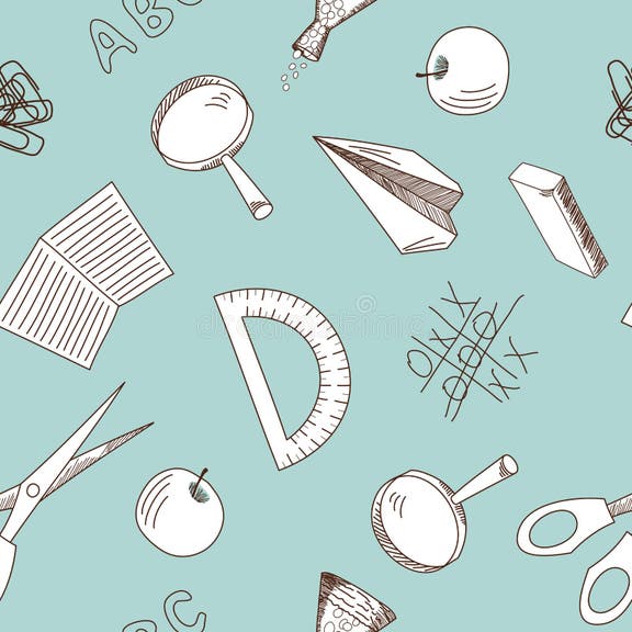 School Theme Seamless Background Stock Illustrations – 1,709 School ...