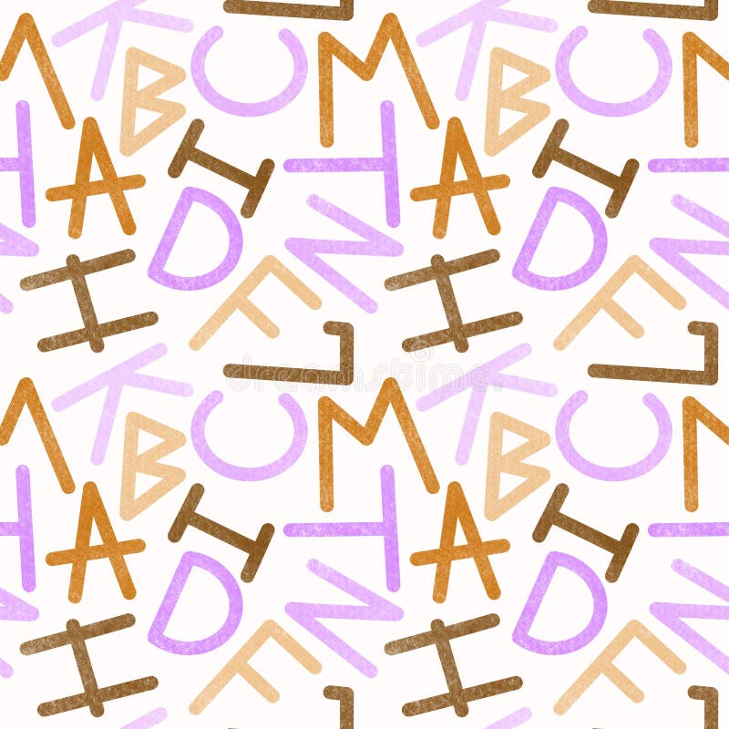 School Seamless Alphabet Pattern for Fabrics and Textiles and Packaging ...