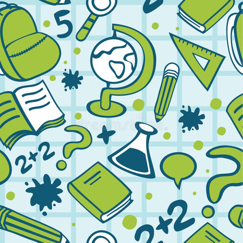 School seamless pattern stock vector. Illustration of decorative - 24946987
