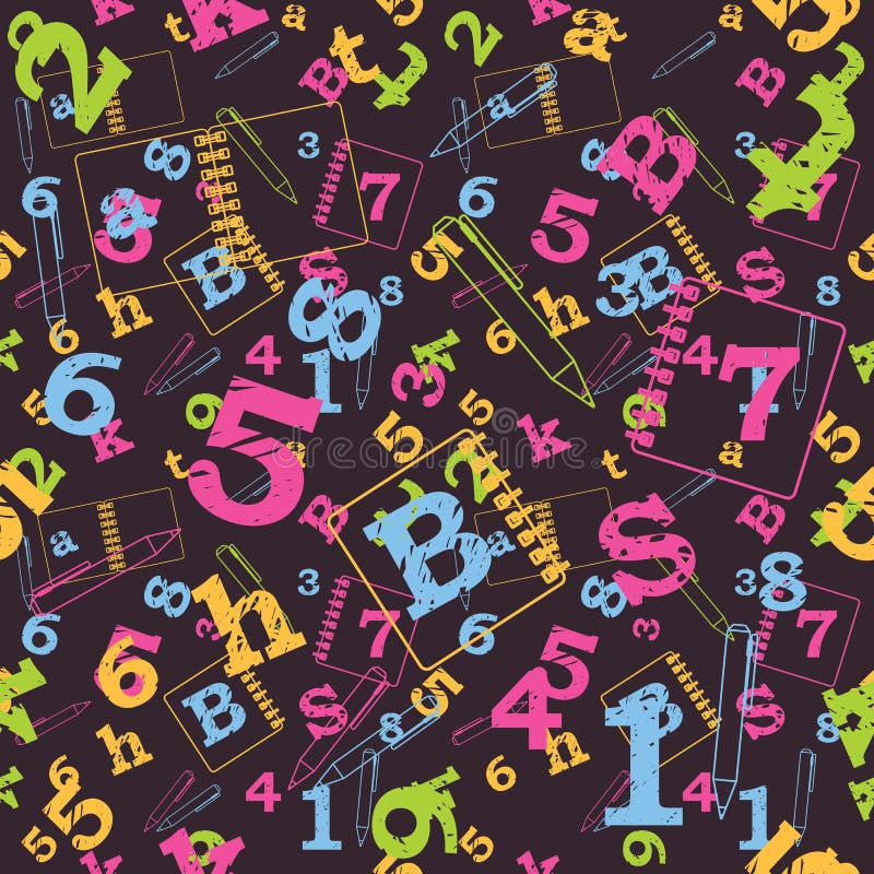 Mathematics Background - Different Numbers Pattern Stock Vector ...