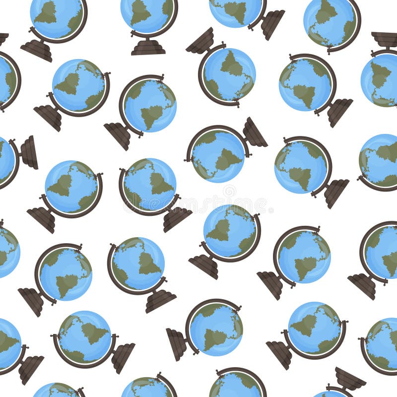 The School Globe. Round Layout of the Planet Earth Stock Vector ...