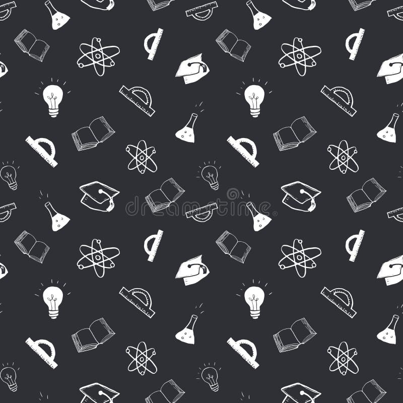 Chemistry and Science Seamless Pattern with Sketch Elements Hand Drawn ...