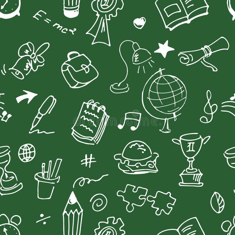 School seamless pattern stock vector. Illustration of education - 52588023