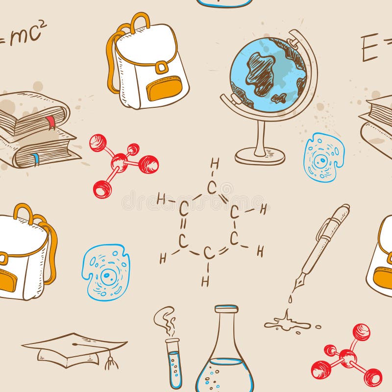 School seamless pattern stock vector. Illustration of design - 57442689