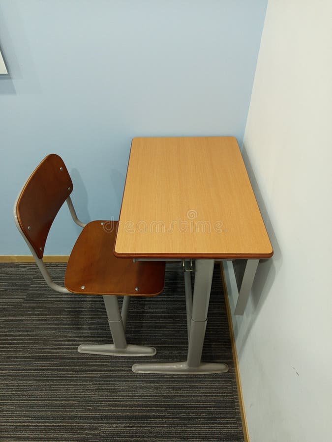 School Set. Table and Chair. Work Desk. School Equipment. Workplace ...
