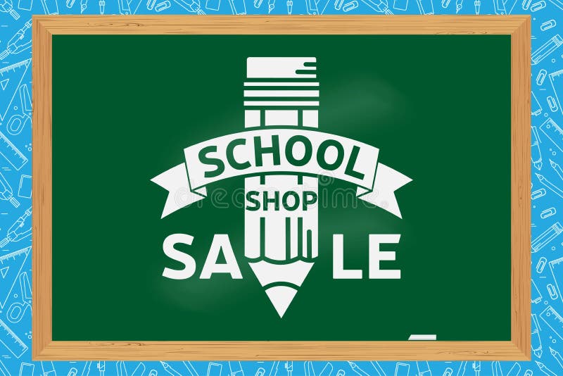 School shop design. stock illustration. Illustration of graphic - 75174763