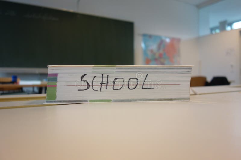 School Sign As a Symbol for Education Stock Image - Image of learning ...