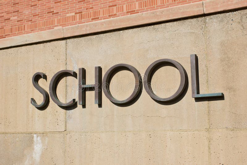 School Sign stock image. Image of elementary, building - 51610969