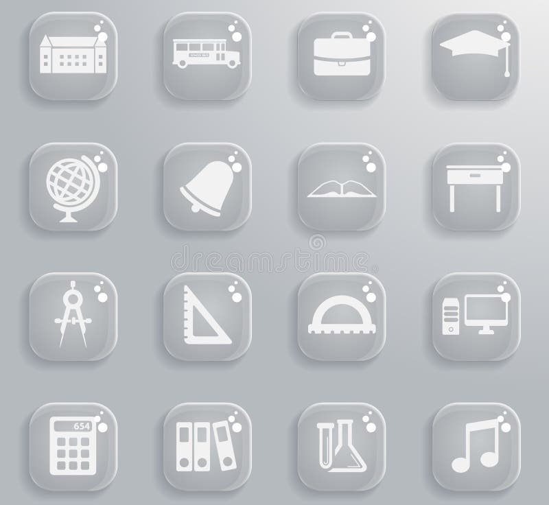 School simply icons stock illustration. Illustration of learning - 88684908